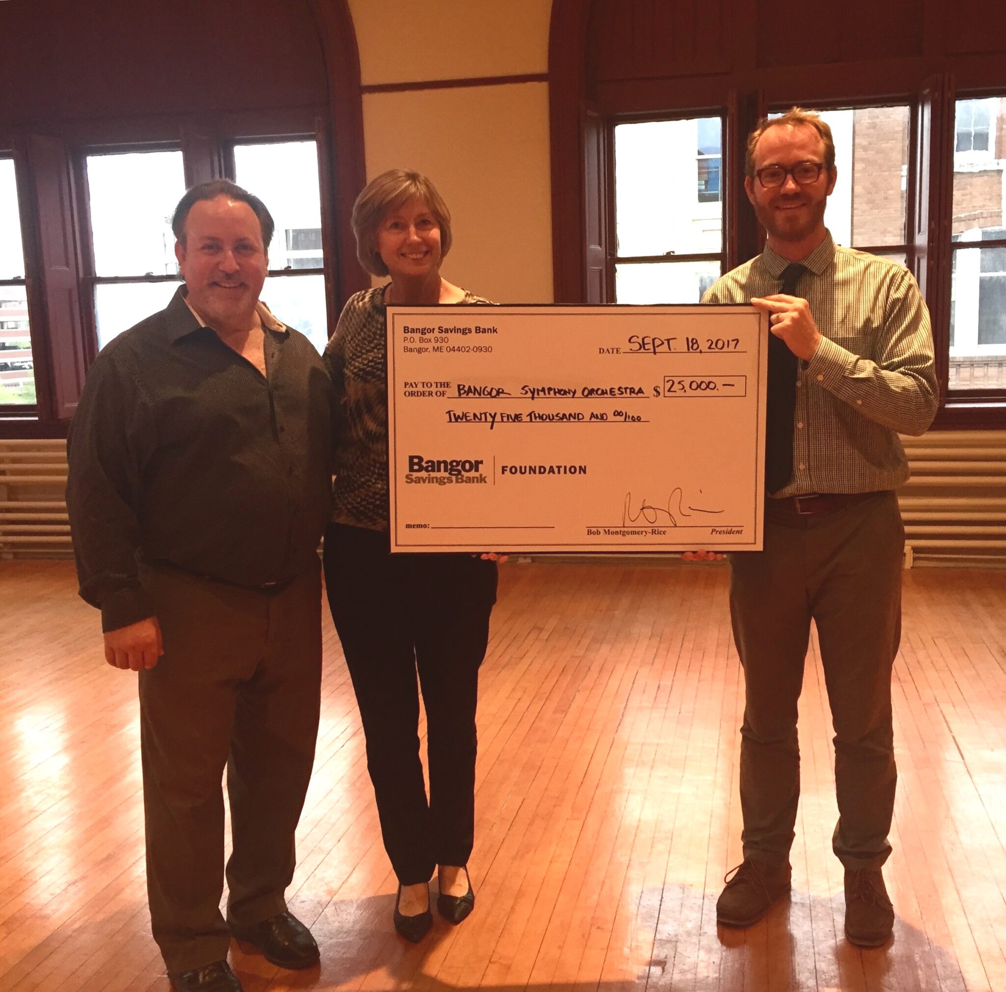Bangor Symphony Receives $25,000 Grant from Bangor Savings Bank ...